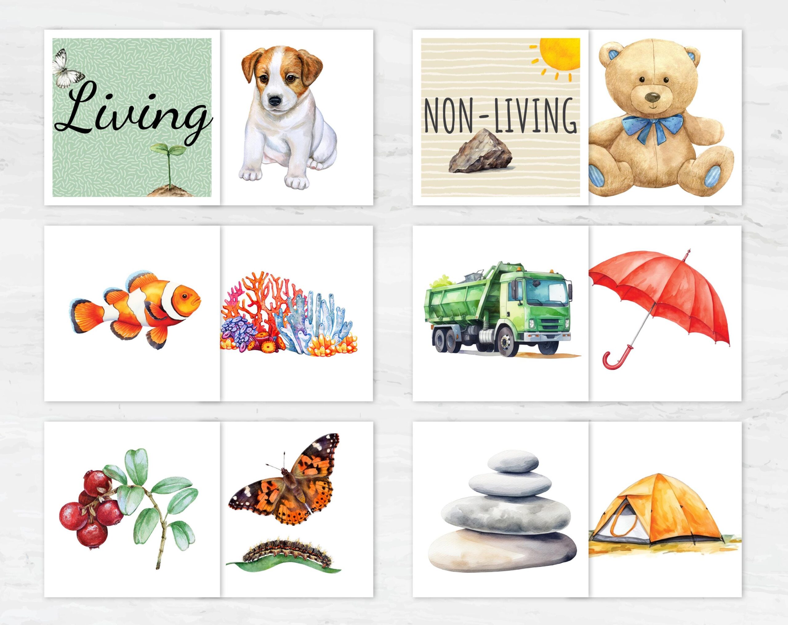 Living and Nonliving Sorting Activity Printable | Montessori Science ...