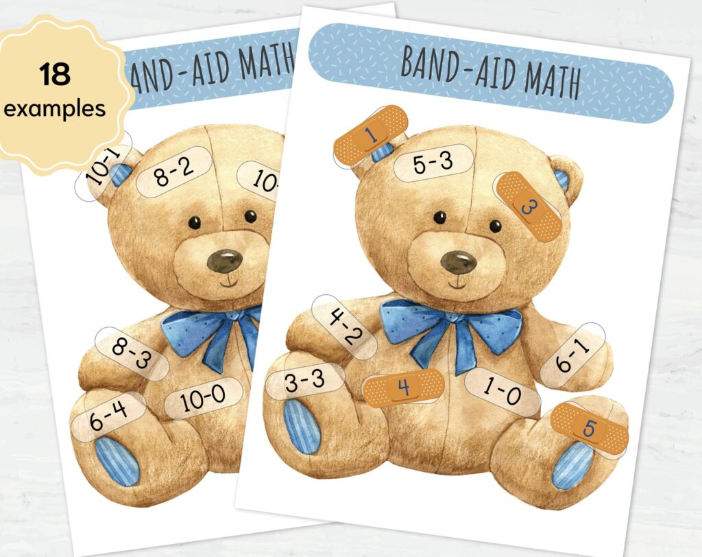 Montessori math subtraction worksheet practice. Printable math game ...